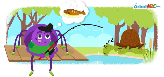 Anansi y Tortuga van de pesca | Árbol ABC