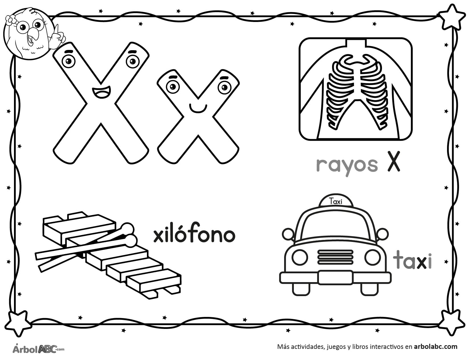 Abecedario Para Colorear Letra X Abecedario Letras Del Abecedario